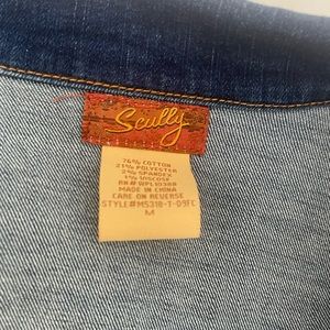 Scully | Jackets & Coats | Nwt Scully Denim Jacket With Rhinestone ...